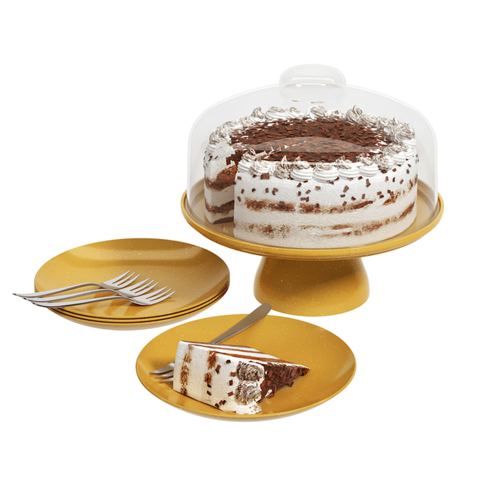 Kit Boleira Celebration com 9Pçs Dourado - Coza - nivalmix