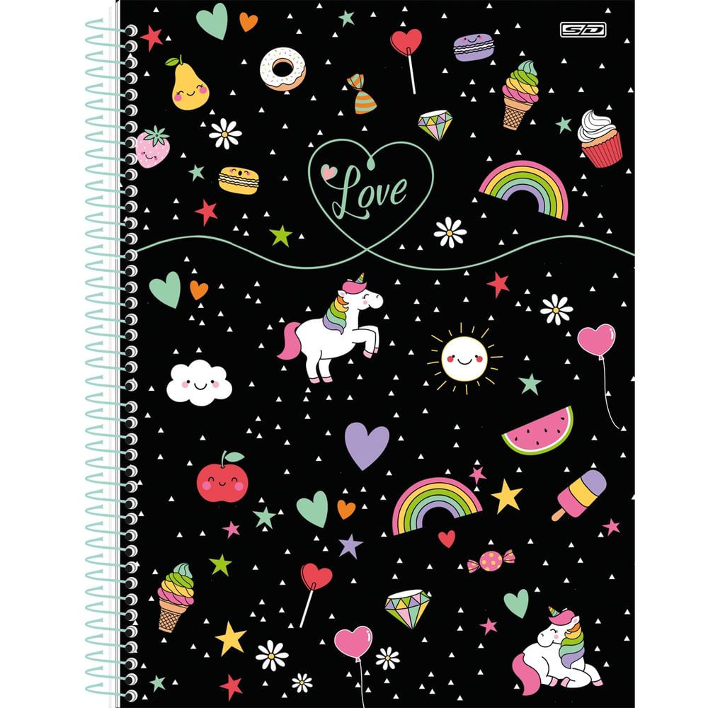 Caderno Univ. 160 Fls Love São Domingos - nivalmix