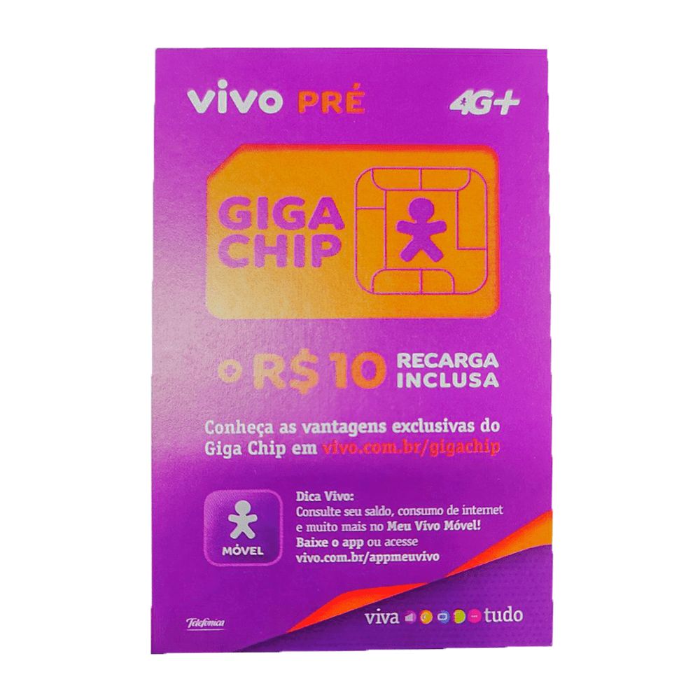 Vivo Chip 4G Pré Pago - nivalmix
