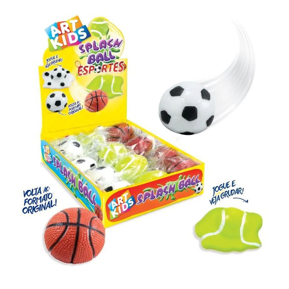 Splash Ball Grudenta Futebol - Acrilex - nivalmix