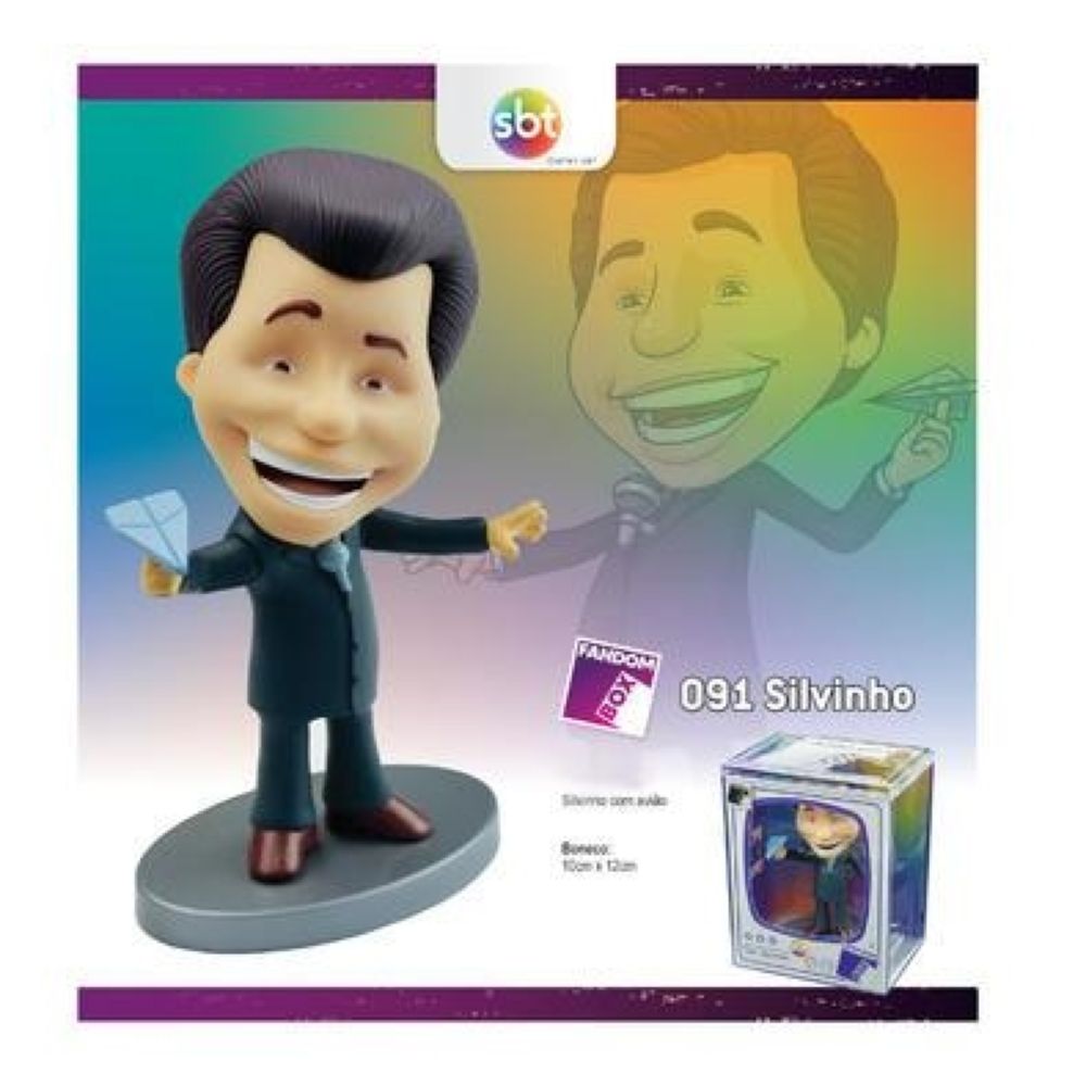 Boneco Silvinho Fandom Box com Microfone e Aviãozinho- Lider - nivalmix